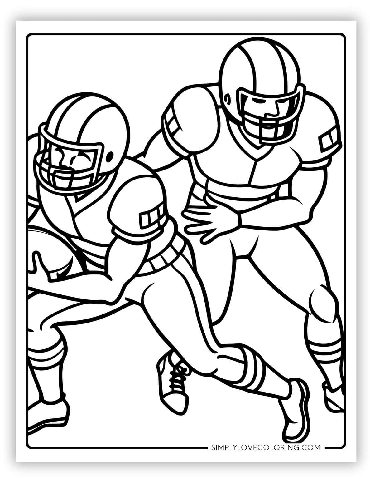 Fun Football Coloring Pages (Free PDF Printables) - Simply Love Coloring