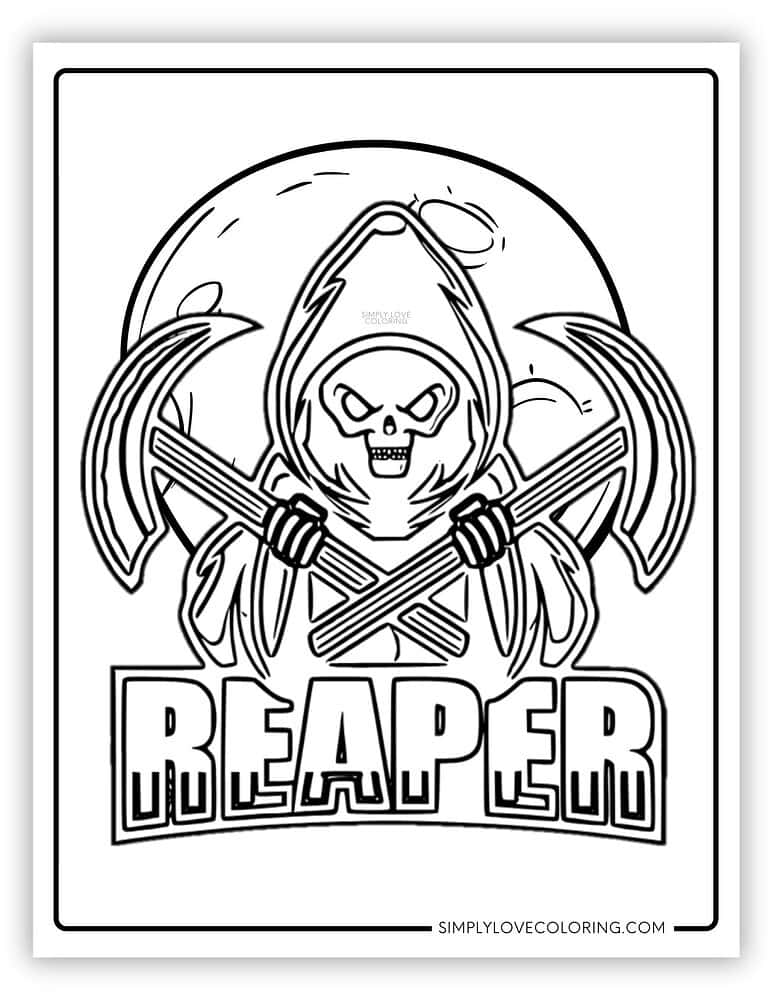 Grim Reaper Coloring Pages (Free PDF Printables) - Simply Love Coloring