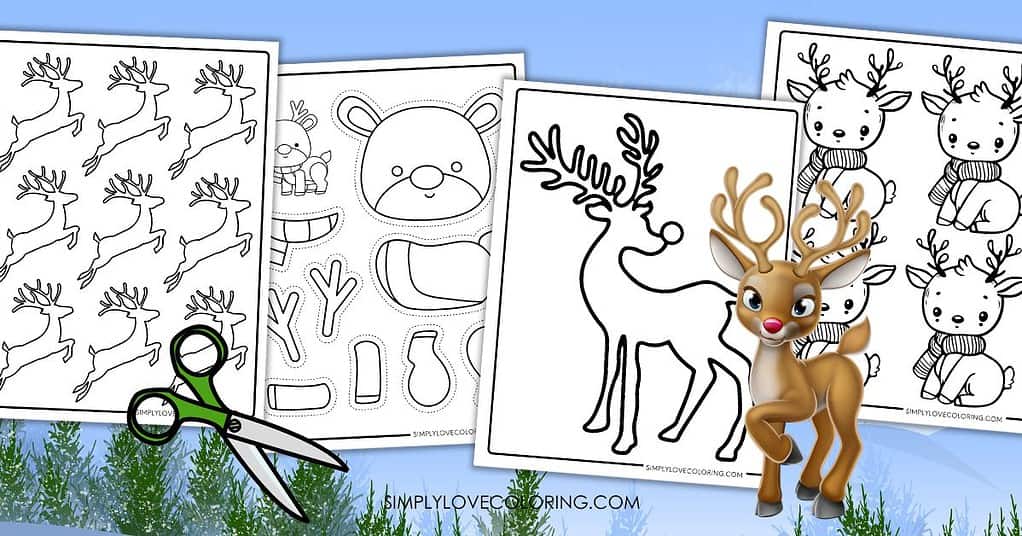 Reindeer Templates (Free PDF Printables) - Simply Love Coloring