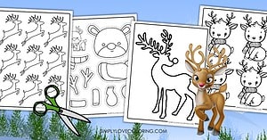 Reindeer Templates (Free PDF Printables) - Simply Love Coloring