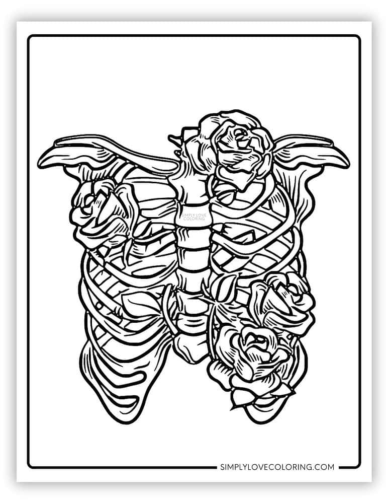Skeleton Coloring Pages (Free PDF Printables) - Simply Love Coloring