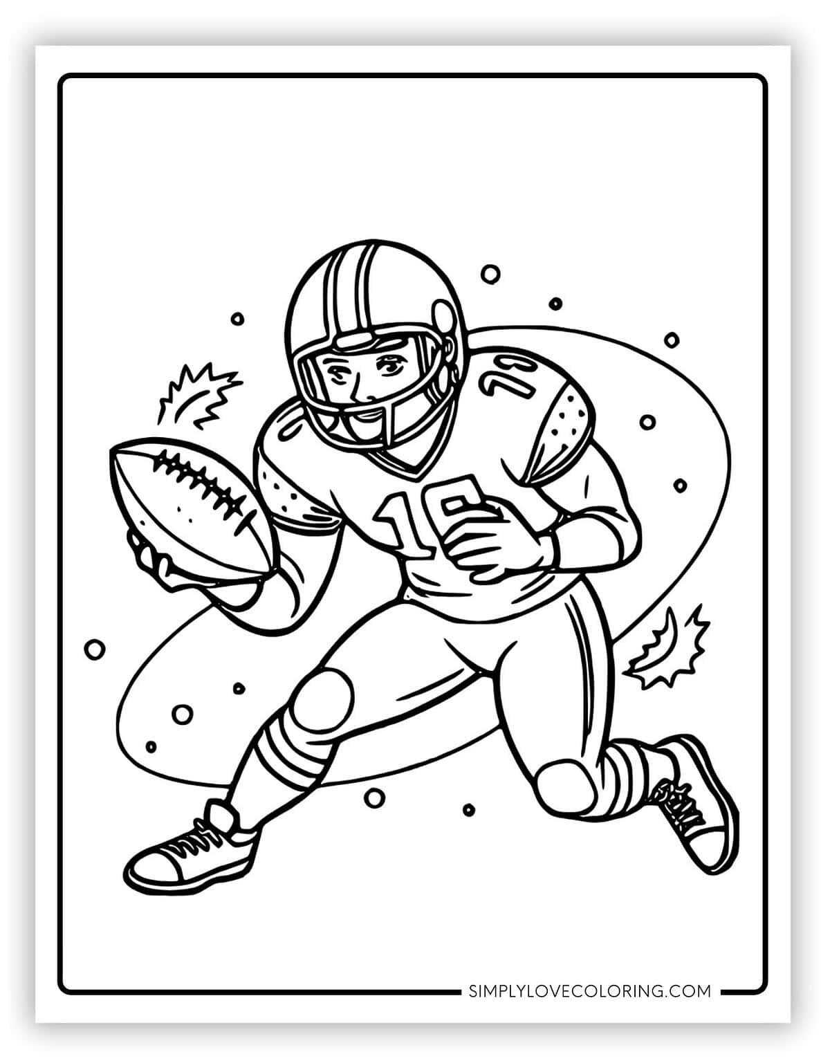 Fun Football Coloring Pages (Free PDF Printables) - Simply Love Coloring