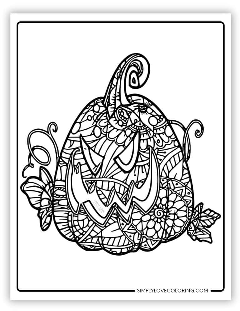 Halloween Mandala Coloring Pages (Free PDF Printables) - Simply Love ...
