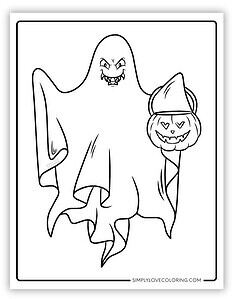 Ghost Coloring Pages (Free PDF Printables) - Simply Love Coloring