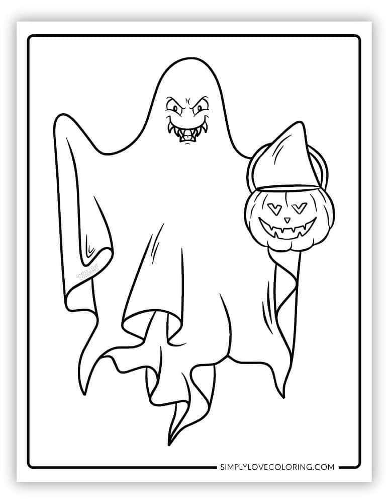 Ghost Coloring Pages (Free PDF Printables) - Simply Love Coloring