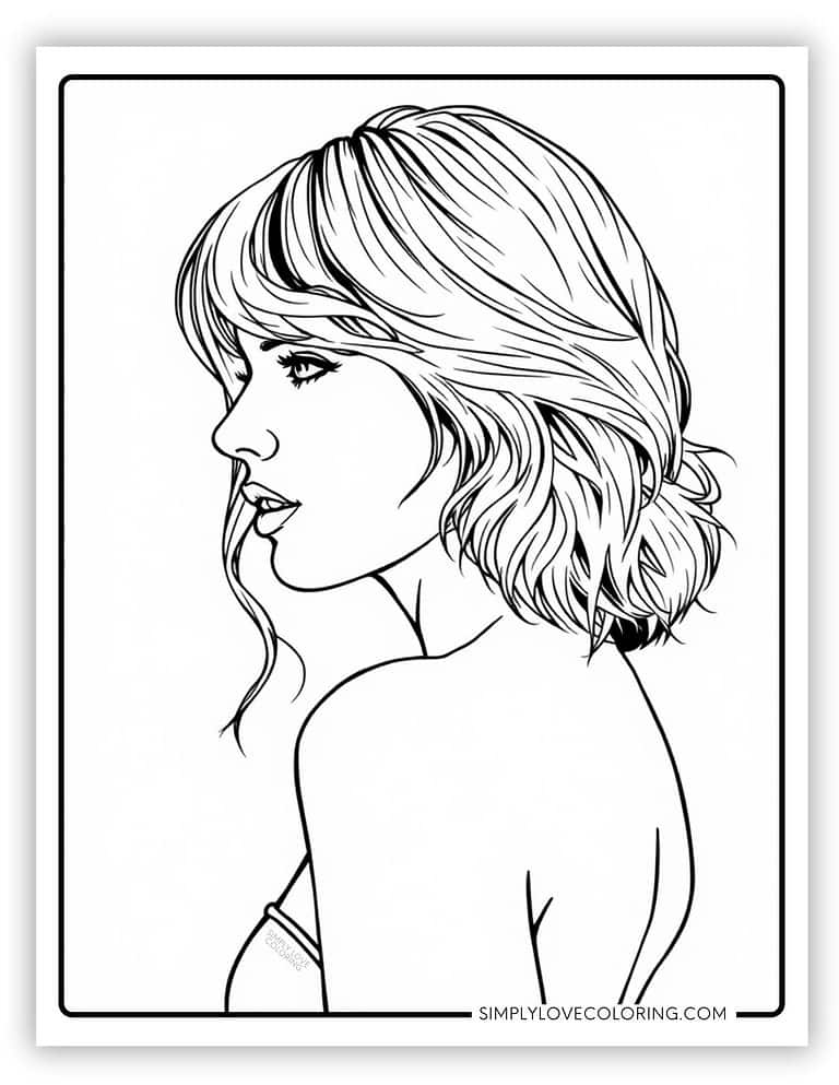 Taylor Swift Coloring Pages (Free PDF Printables) - Simply Love Coloring