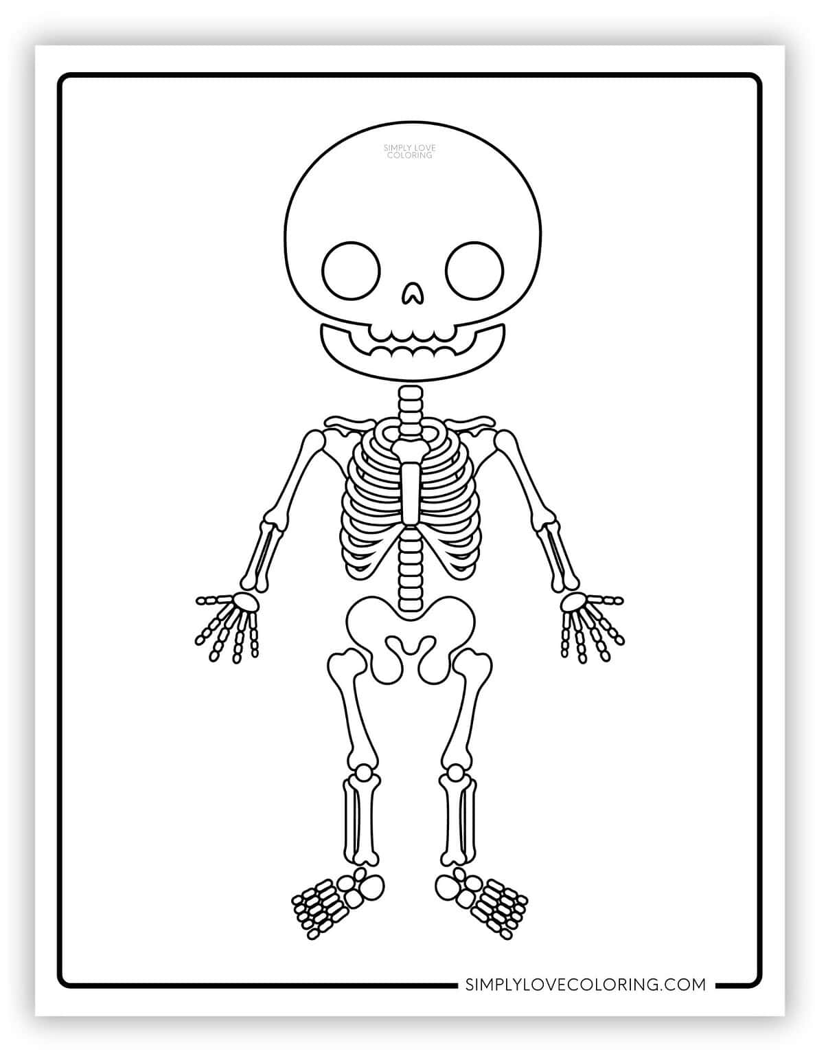 Skeleton Coloring Pages (Free PDF Printables) - Simply Love Coloring