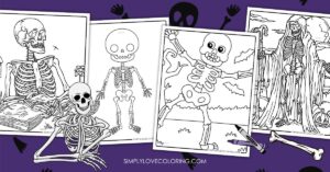 Skeleton Coloring Pages (Free PDF Printables) - Simply Love Coloring