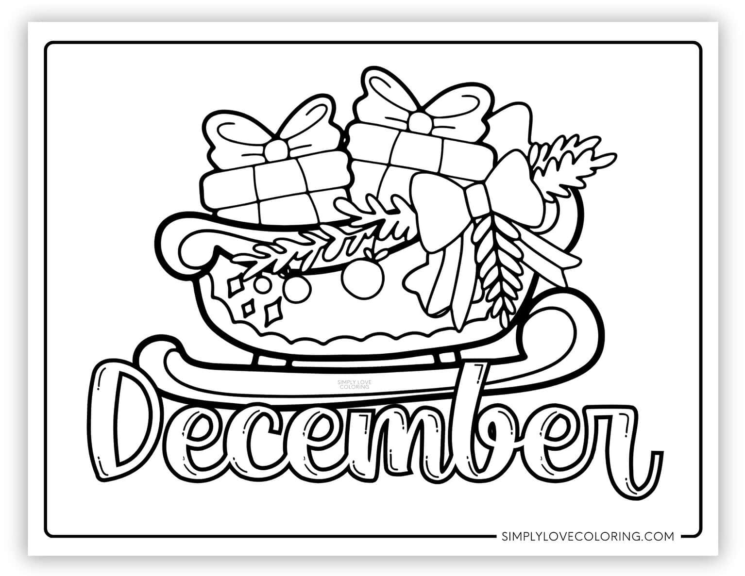 December Coloring Pages (Free PDF Printables) - Simply Love Coloring
