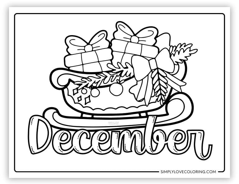December Coloring Pages (Free PDF Printables) - Simply Love Coloring