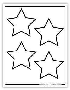 Star Templates (Free PDF Printables) - Simply Love Coloring