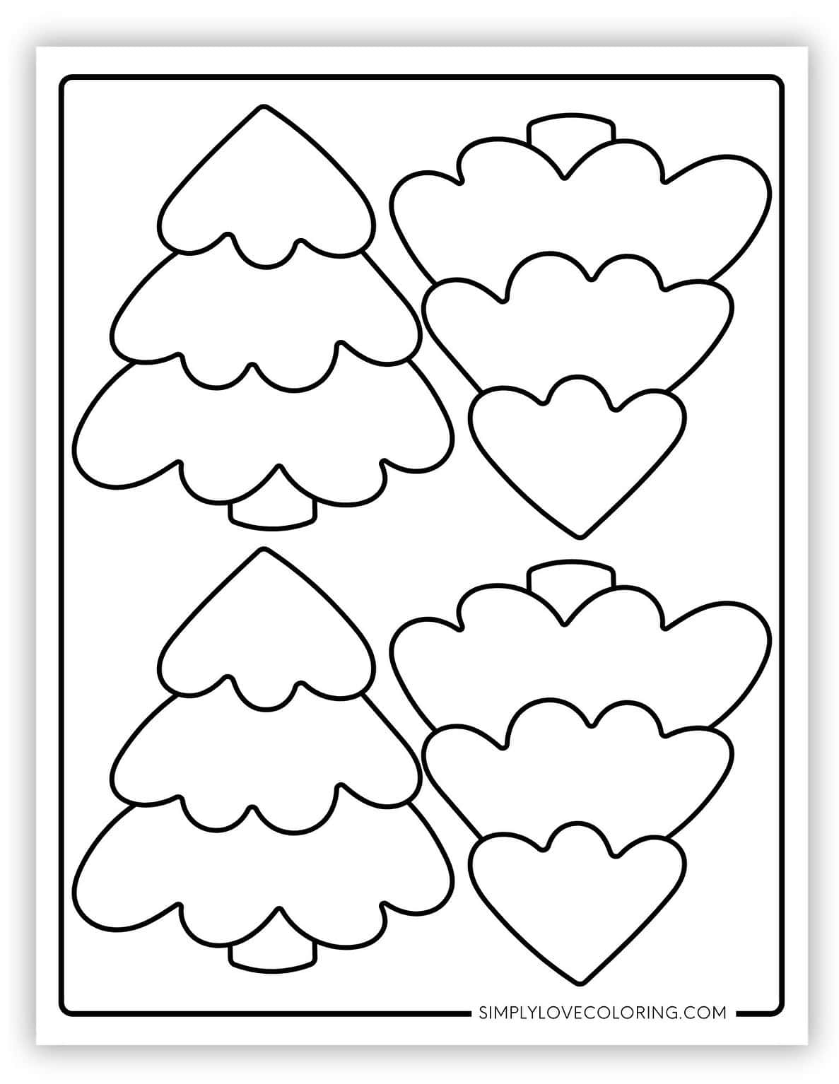 Christmas Tree Templates (Free PDF Printables) - Simply Love Coloring