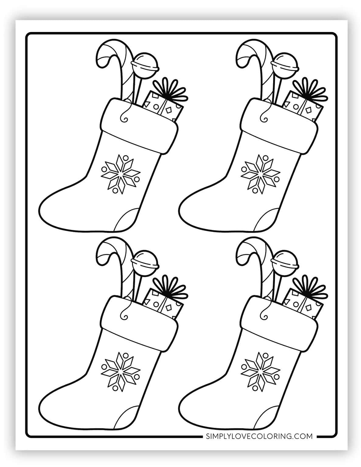 Christmas Stocking Templates (Free PDF Printables) - Simply Love Coloring