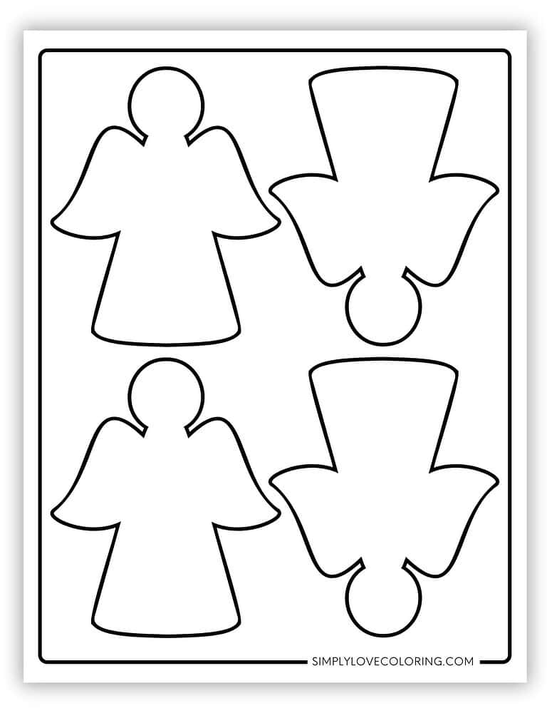 Angel Templates (Free PDF Printables) - Simply Love Coloring