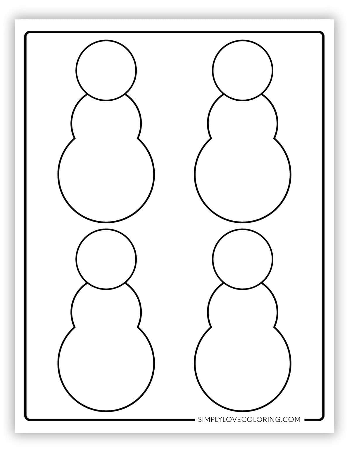 Snowman Templates (Free PDF Printables) - Simply Love Coloring