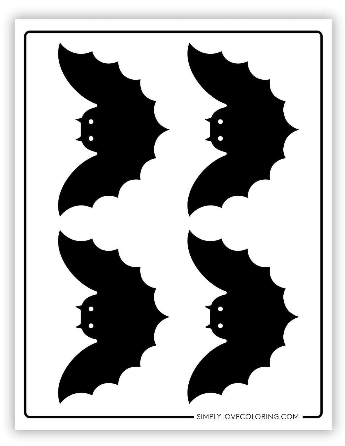 Bat Templates (Free PDF Printables) - Simply Love Coloring