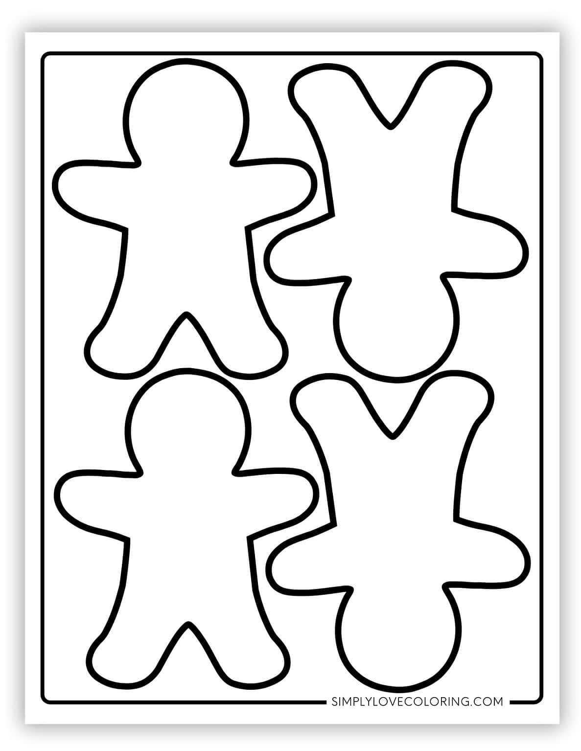 Gingerbread Man Templates (Free PDF Printables) - Simply Love Coloring