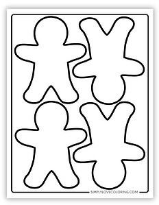 Gingerbread Man Templates (Free PDF Printables) - Simply Love Coloring