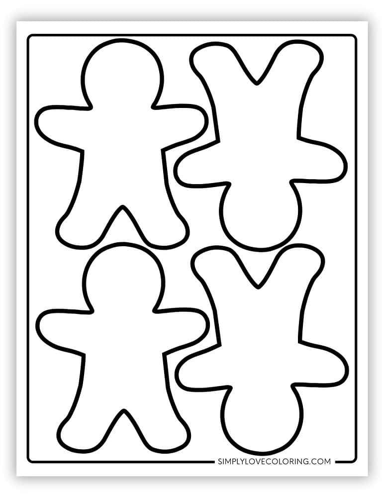 Gingerbread Man Templates (Free PDF Printables) - Simply Love Coloring