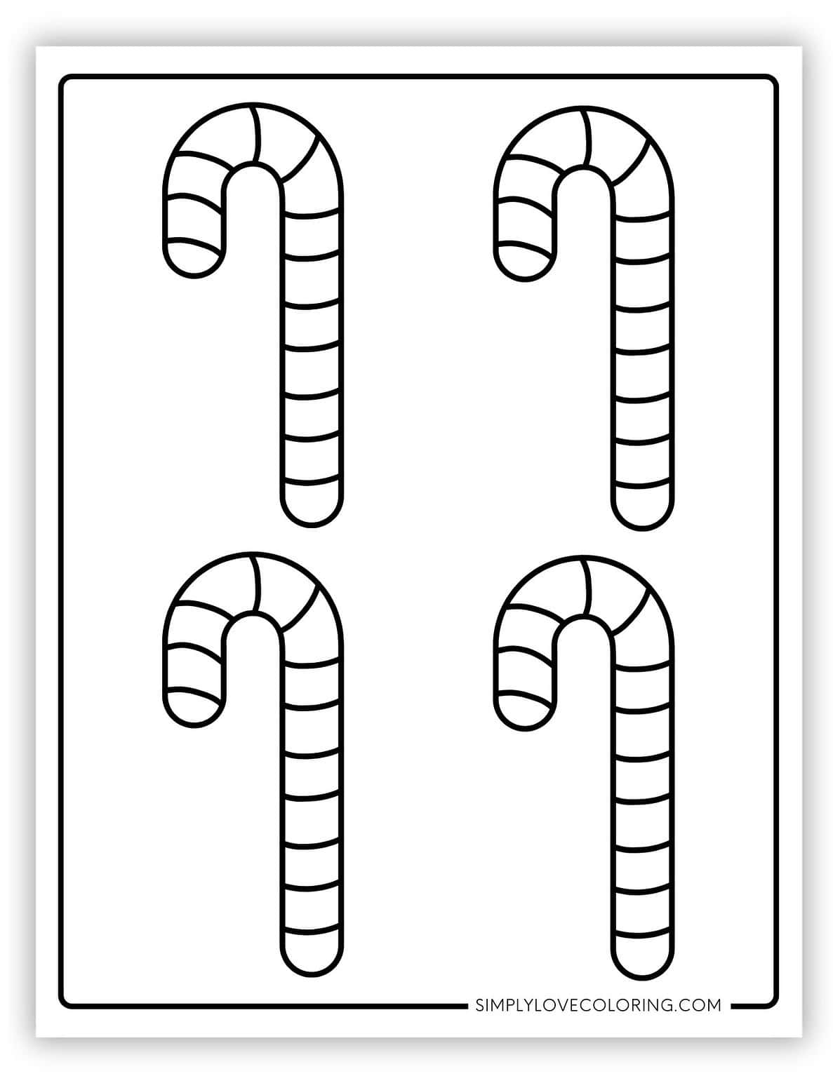 Candy Cane Templates (Free PDF Printables) - Simply Love Coloring