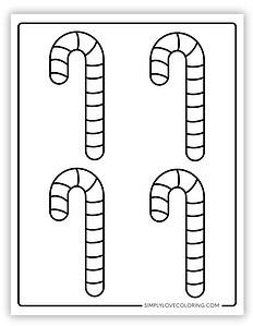 Candy Cane Templates (Free PDF Printables) - Simply Love Coloring
