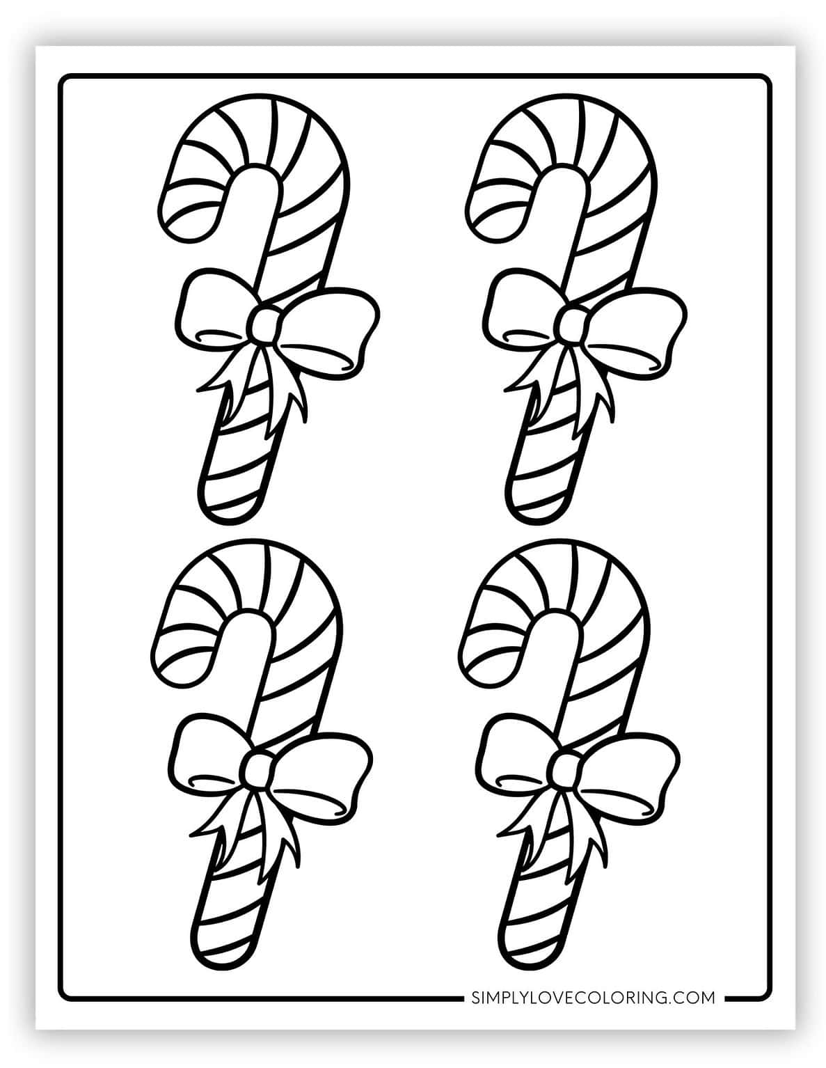 Candy Cane Templates (Free PDF Printables) - Simply Love Coloring