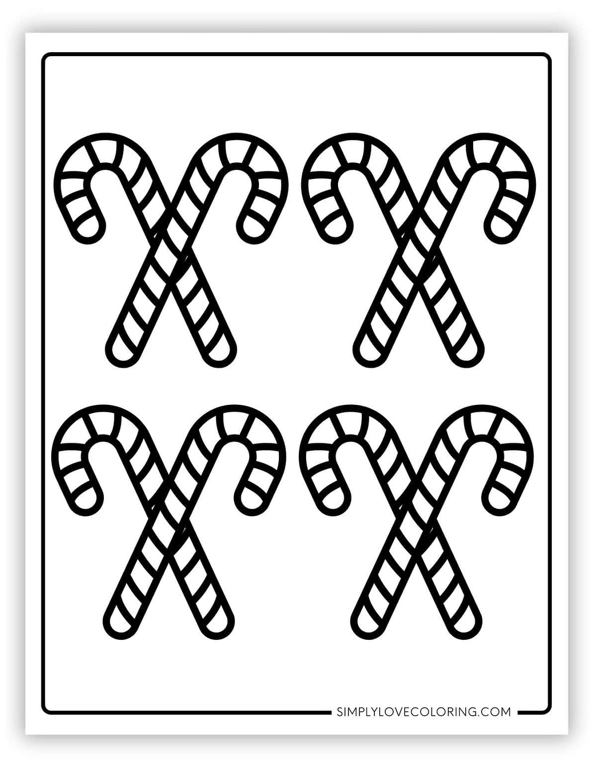 Candy Cane Templates (Free PDF Printables) - Simply Love Coloring