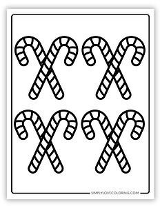Candy Cane Templates (Free PDF Printables) - Simply Love Coloring
