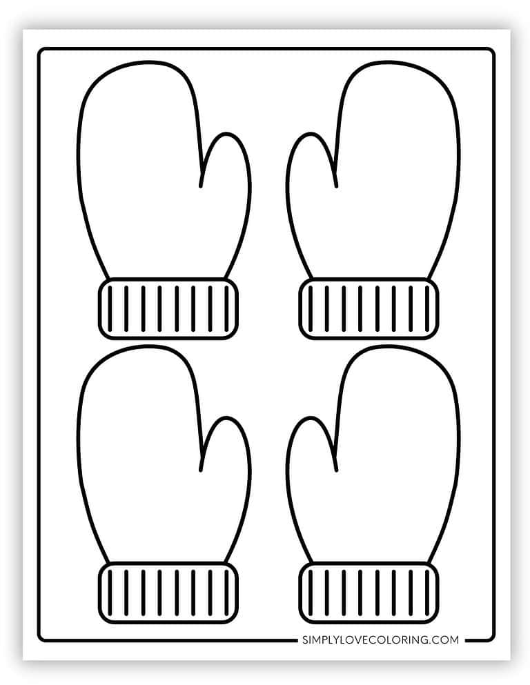 Mitten Templates (Free PDF Printables) – Simply Love Coloring