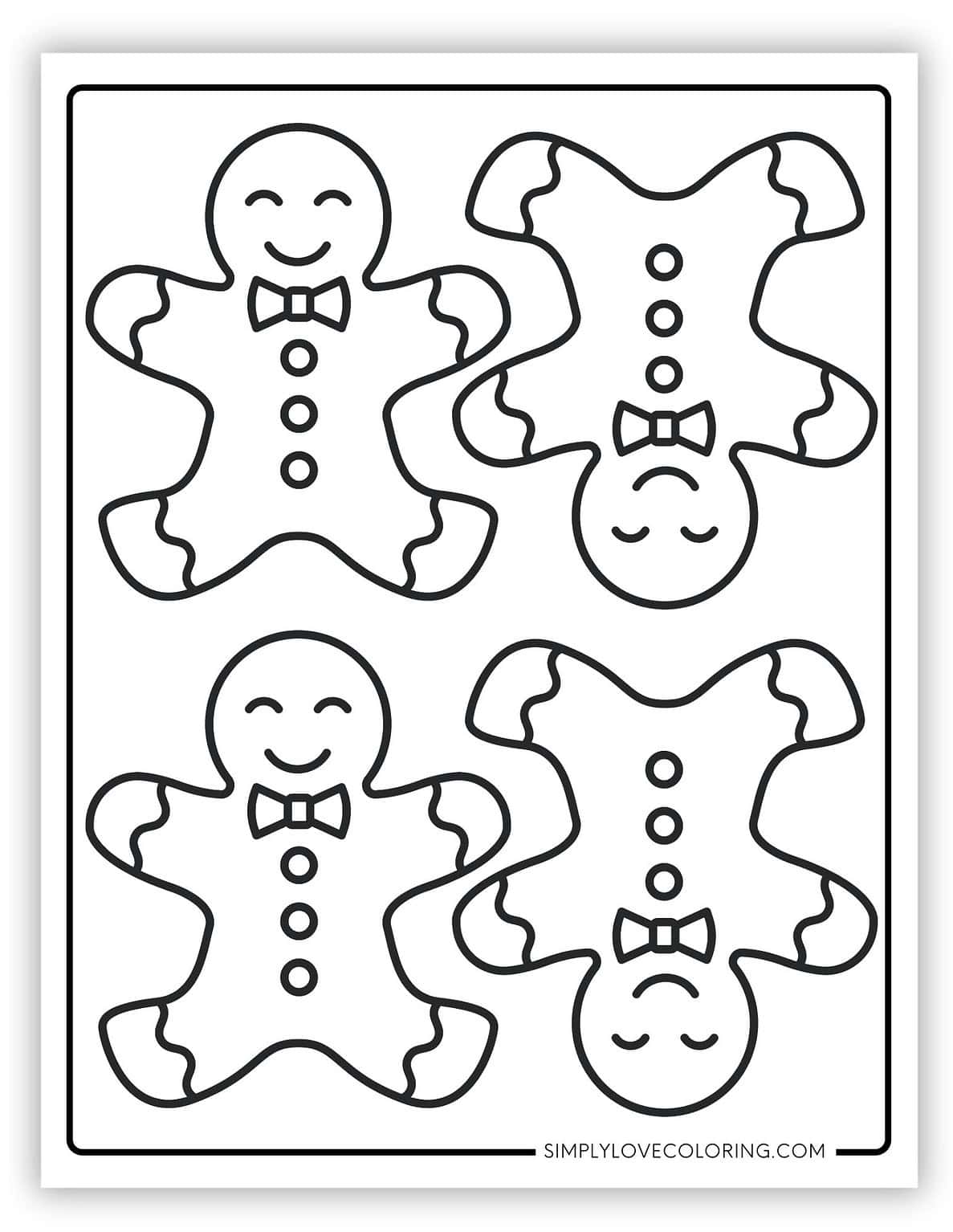 Gingerbread Man Templates (Free PDF Printables) - Simply Love Coloring