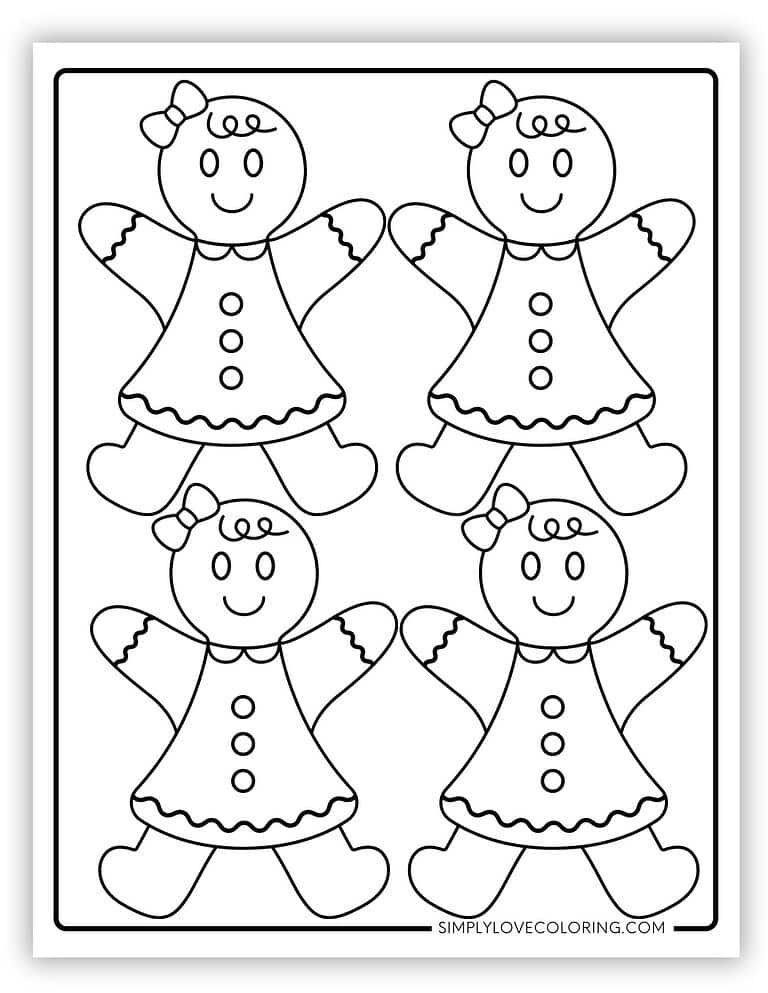 Gingerbread Man Templates (Free PDF Printables) - Simply Love Coloring