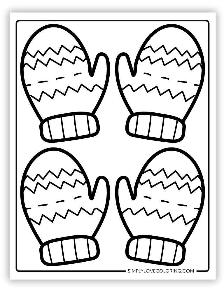 Mitten Templates (Free PDF Printables) - Simply Love Coloring