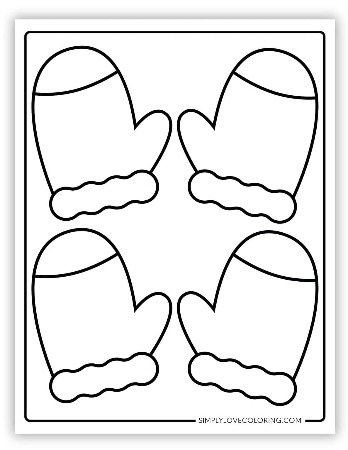 Mitten Templates (Free PDF Printables) – Simply Love Coloring