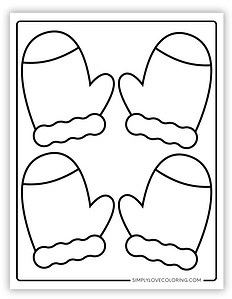 Mitten Templates (Free PDF Printables) - Simply Love Coloring