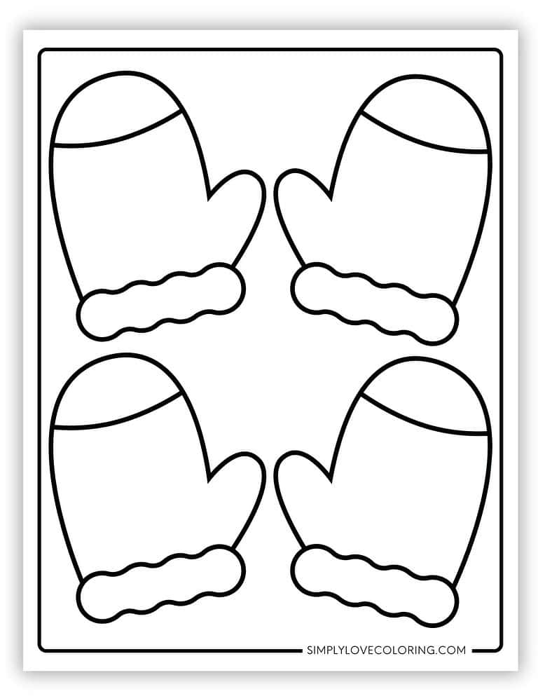 Mitten Templates (Free PDF Printables) – Simply Love Coloring
