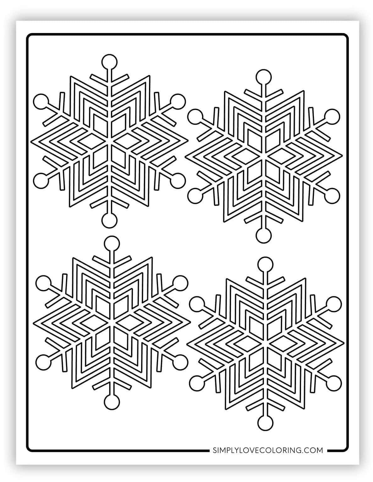 Snowflake Templates (Free PDF Printables) - Simply Love Coloring