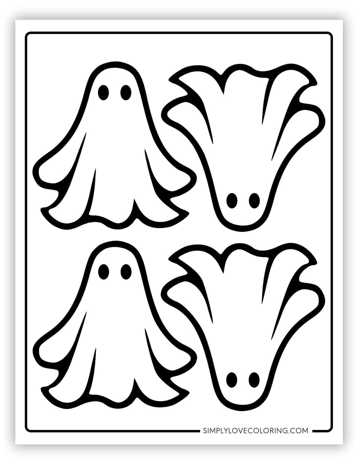 Ghost Templates (Free PDF Printables) - Simply Love Coloring