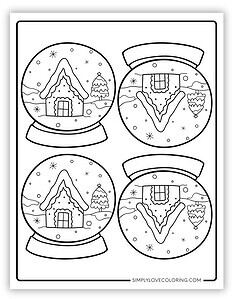 Snow Globe Templates (Free PDF Printables) - Simply Love Coloring