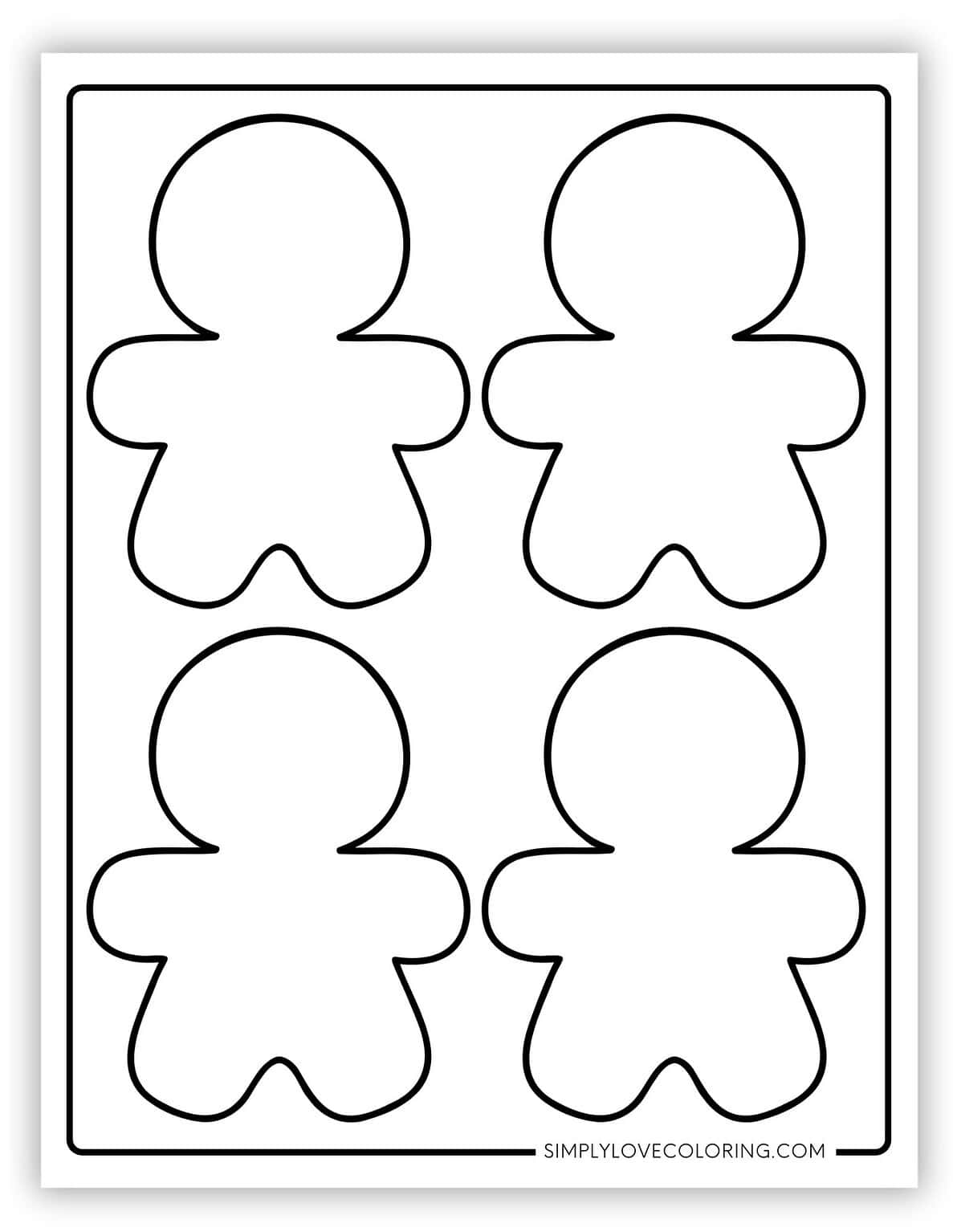 Gingerbread Man Templates (Free PDF Printables) - Simply Love Coloring