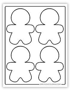 Gingerbread Man Templates (Free PDF Printables) - Simply Love Coloring