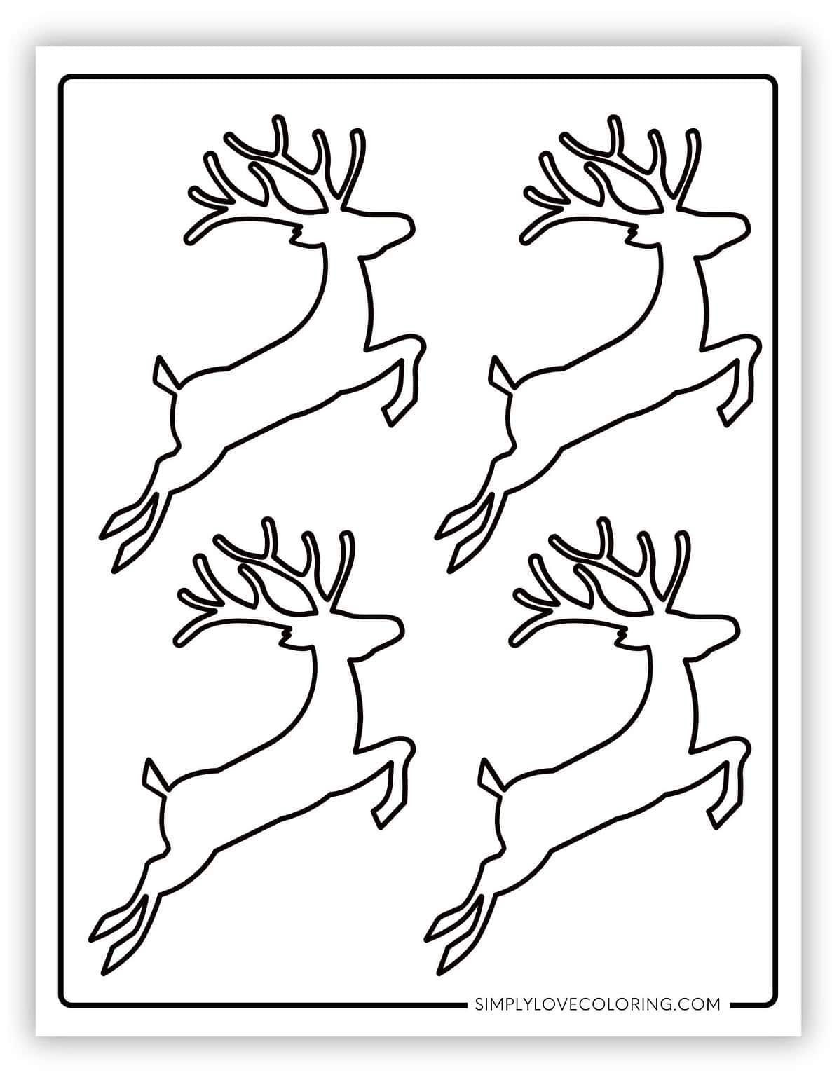 Reindeer Templates (Free PDF Printables) - Simply Love Coloring