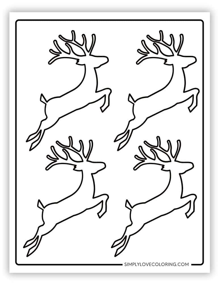 Reindeer Templates (Free PDF Printables) - Simply Love Coloring