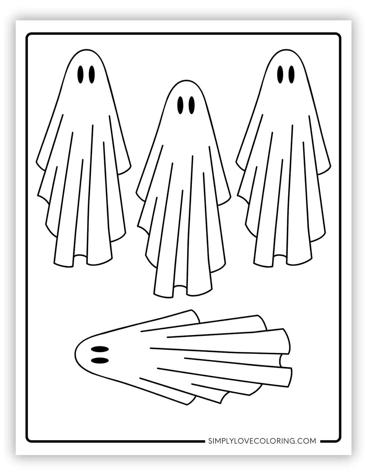 Ghost Templates (Free PDF Printables) - Simply Love Coloring