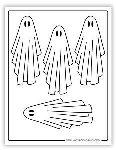 Ghost Templates (Free PDF Printables) - Simply Love Coloring