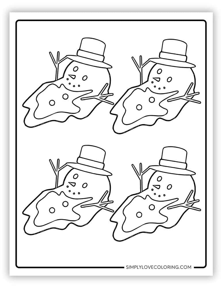 Snowman Templates (Free PDF Printables) - Simply Love Coloring