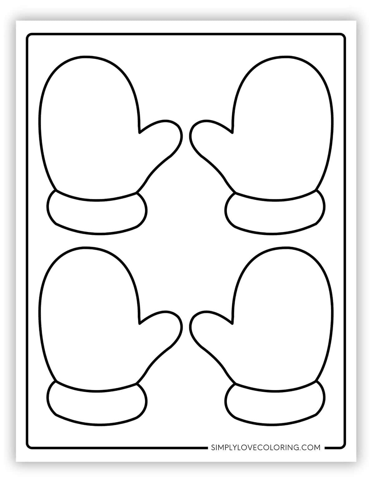 Mitten Templates (Free PDF Printables) – Simply Love Coloring