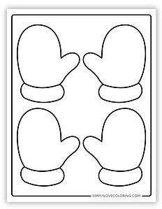 Mitten Templates (Free PDF Printables) - Simply Love Coloring