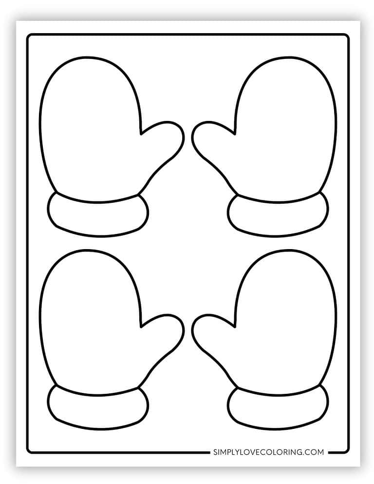 Mitten Templates (Free PDF Printables) - Simply Love Coloring