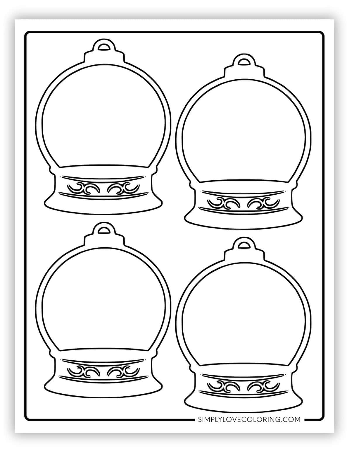 Snow Globe Templates (Free PDF Printables) - Simply Love Coloring