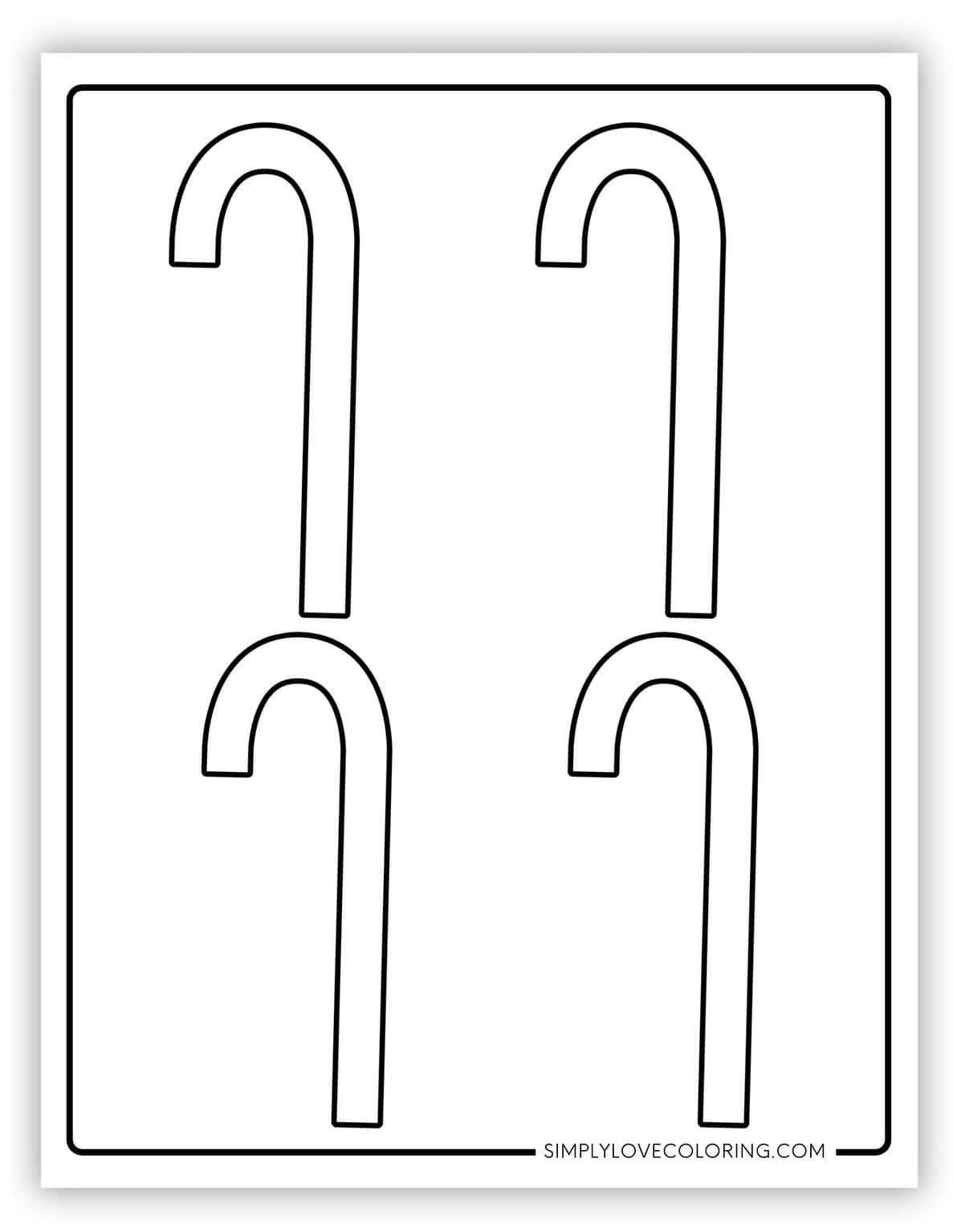 Candy Cane Templates (Free PDF Printables) - Simply Love Coloring